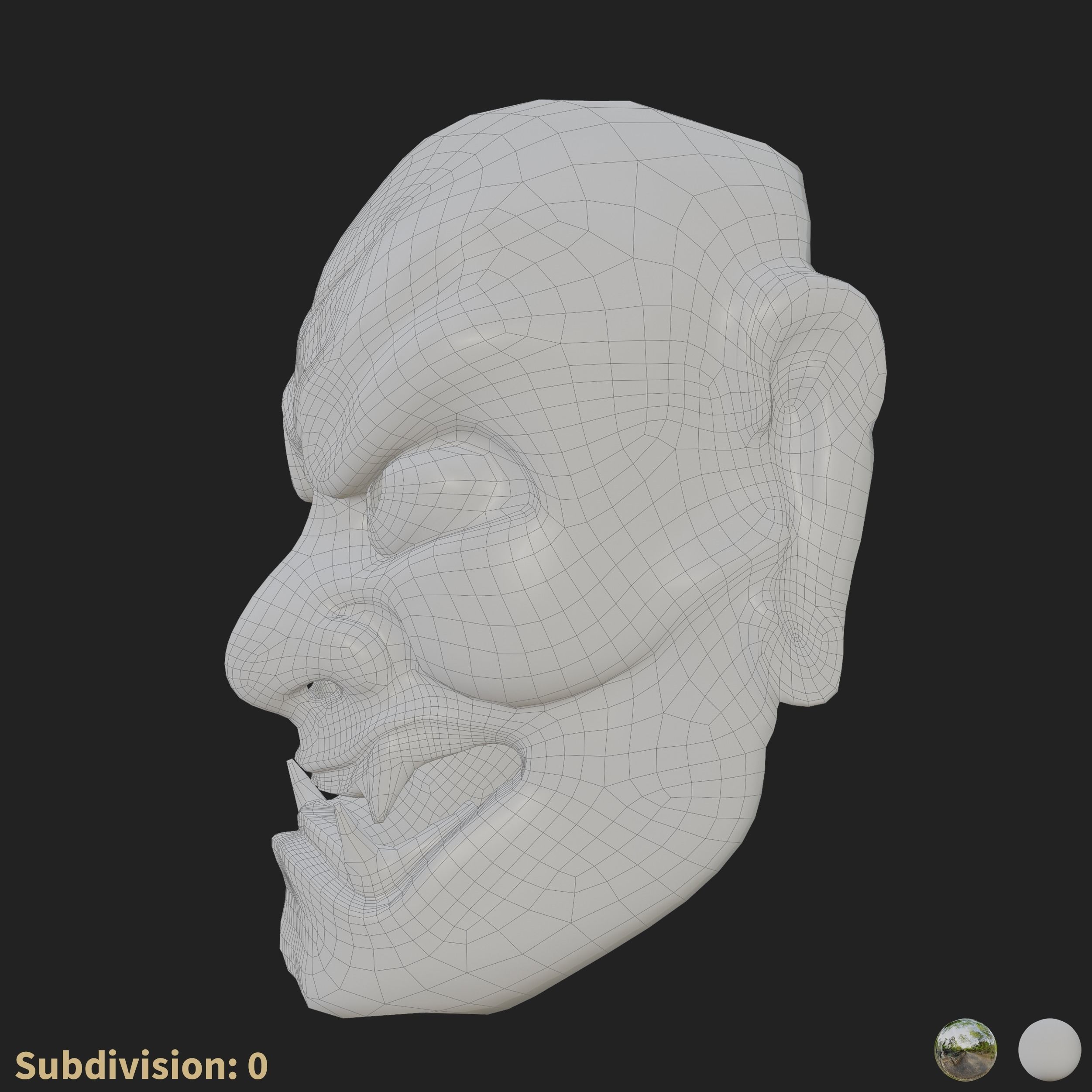 Japanese Mask Shikami Noh theatre mask 3d model 3D model | CGTrader