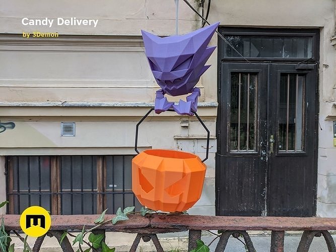 Social Distancing Halloween Candy Delivery 3D model 3D printable | CGTrader