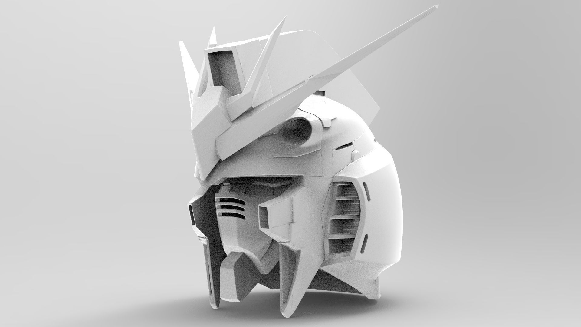 Gundam Head Rx-93v 3D model 3D printable | CGTrader