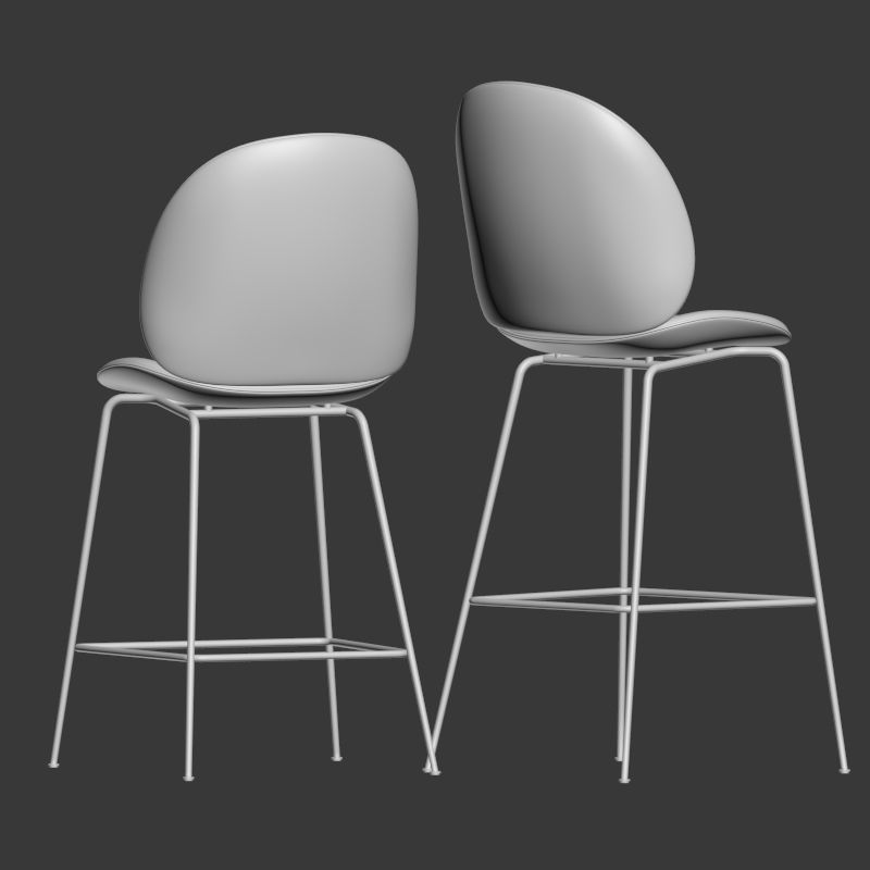 Gubi Beetle Bar Stool Coutner Stool 3D model | CGTrader