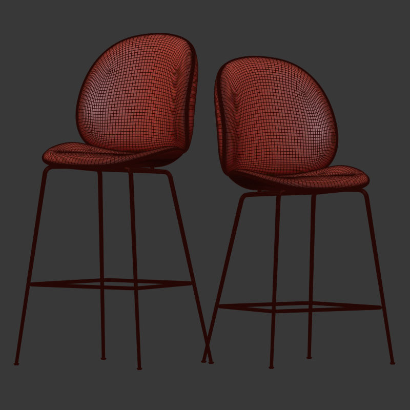 Gubi Beetle Bar Stool Coutner Stool 3D model | CGTrader