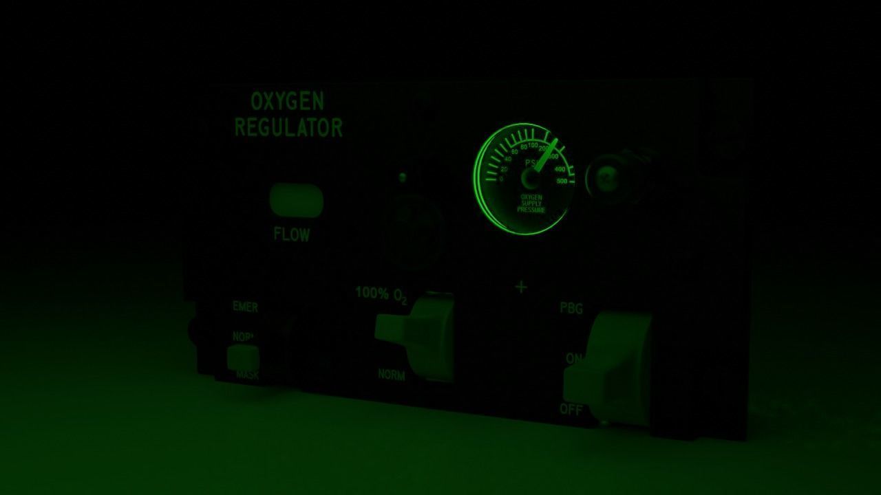 F16 Oxygen Regulator Panel 3D model rigged | CGTrader