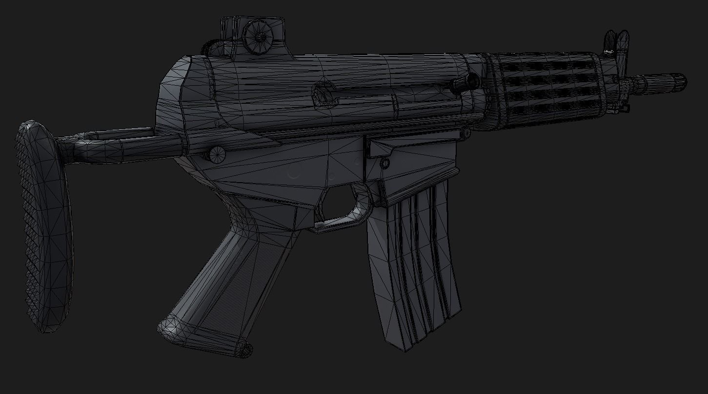 Daewoo K1a Korean SMG 3D model | CGTrader