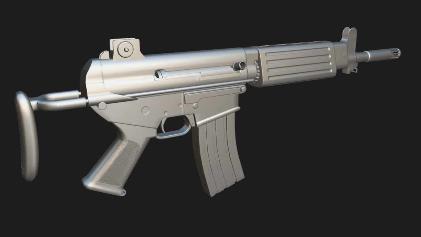 Daewoo K1a Korean SMG 3D model | CGTrader