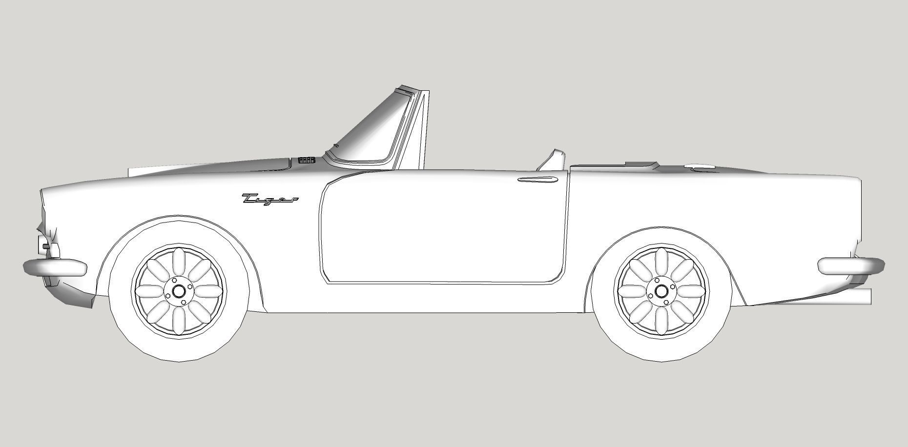 Sunbeam tiger 1966 printable model 3D model 3D printable | CGTrader