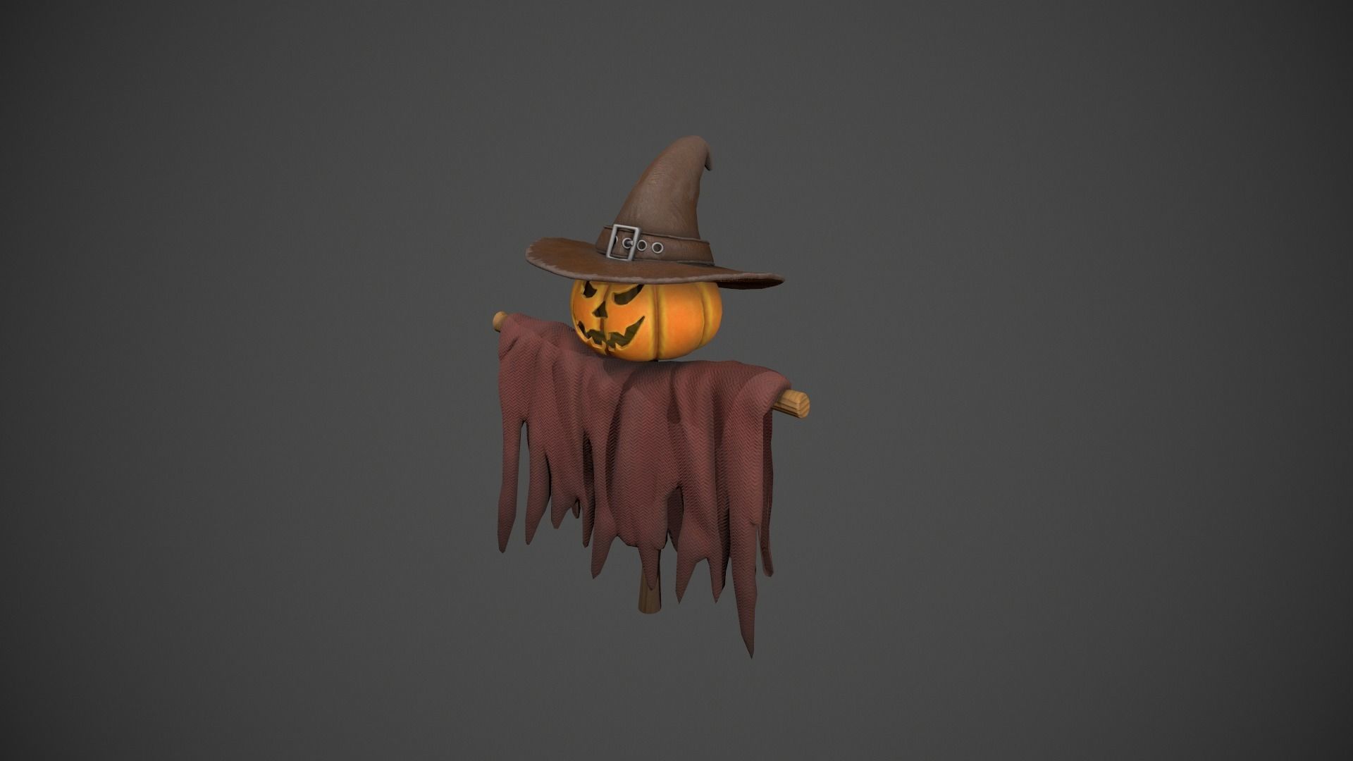 3D model Pumpkin Scarecrow VR / AR / low-poly | CGTrader