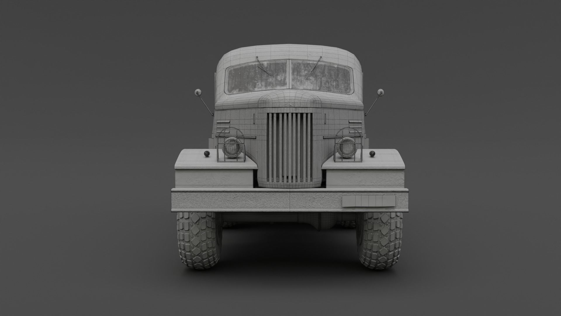 3D model Soviet Military Truck ZiL 157 VR / AR / low-poly | CGTrader