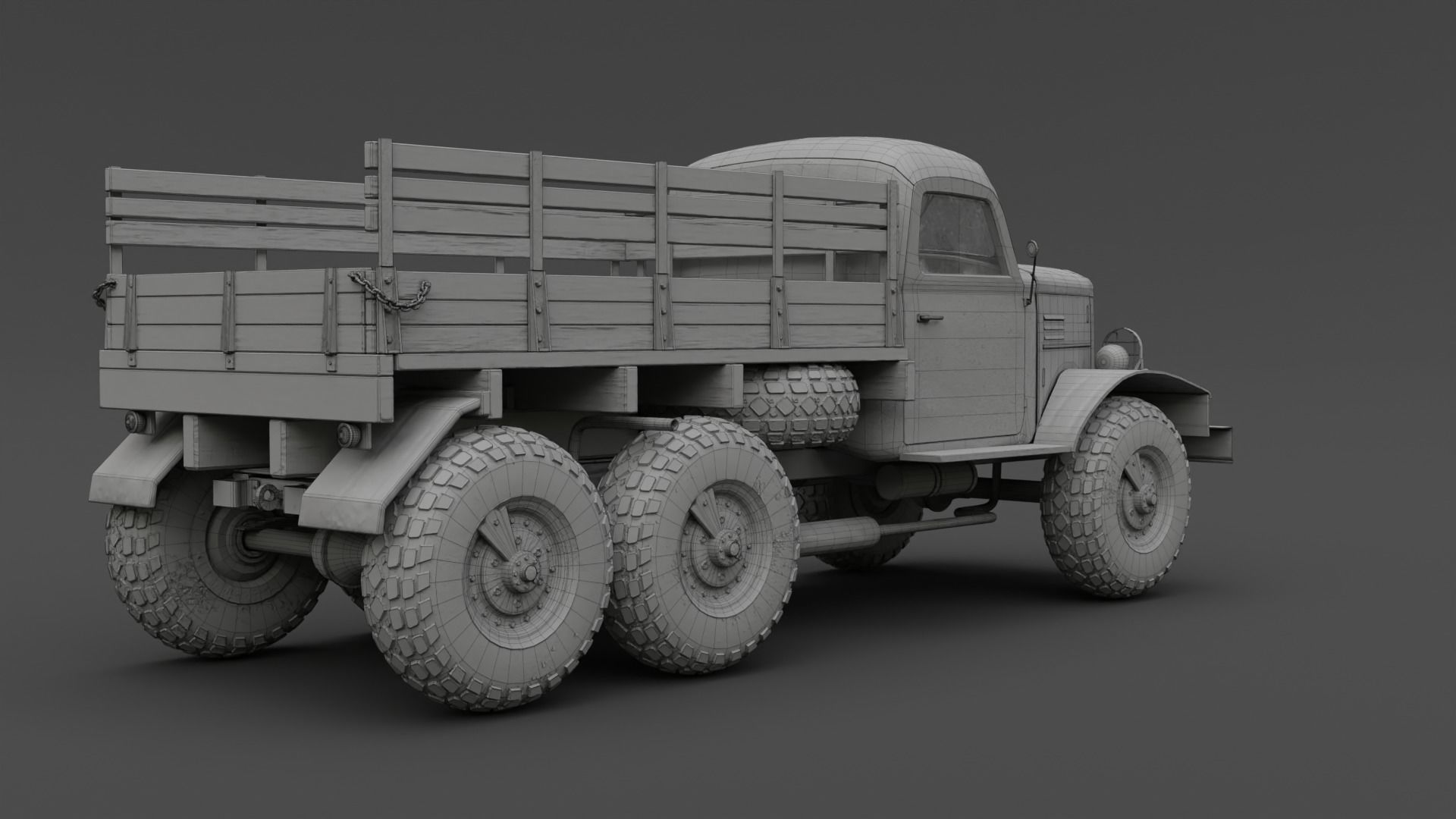 3D model Soviet Military Truck ZiL 157 VR / AR / low-poly | CGTrader