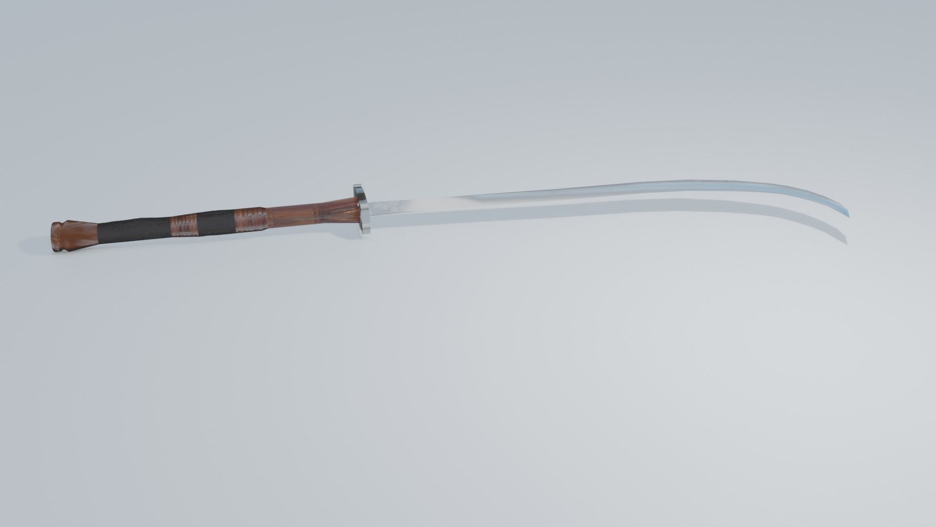 realistic falx sword with wooden handle free VR / AR / low-poly 3D ...