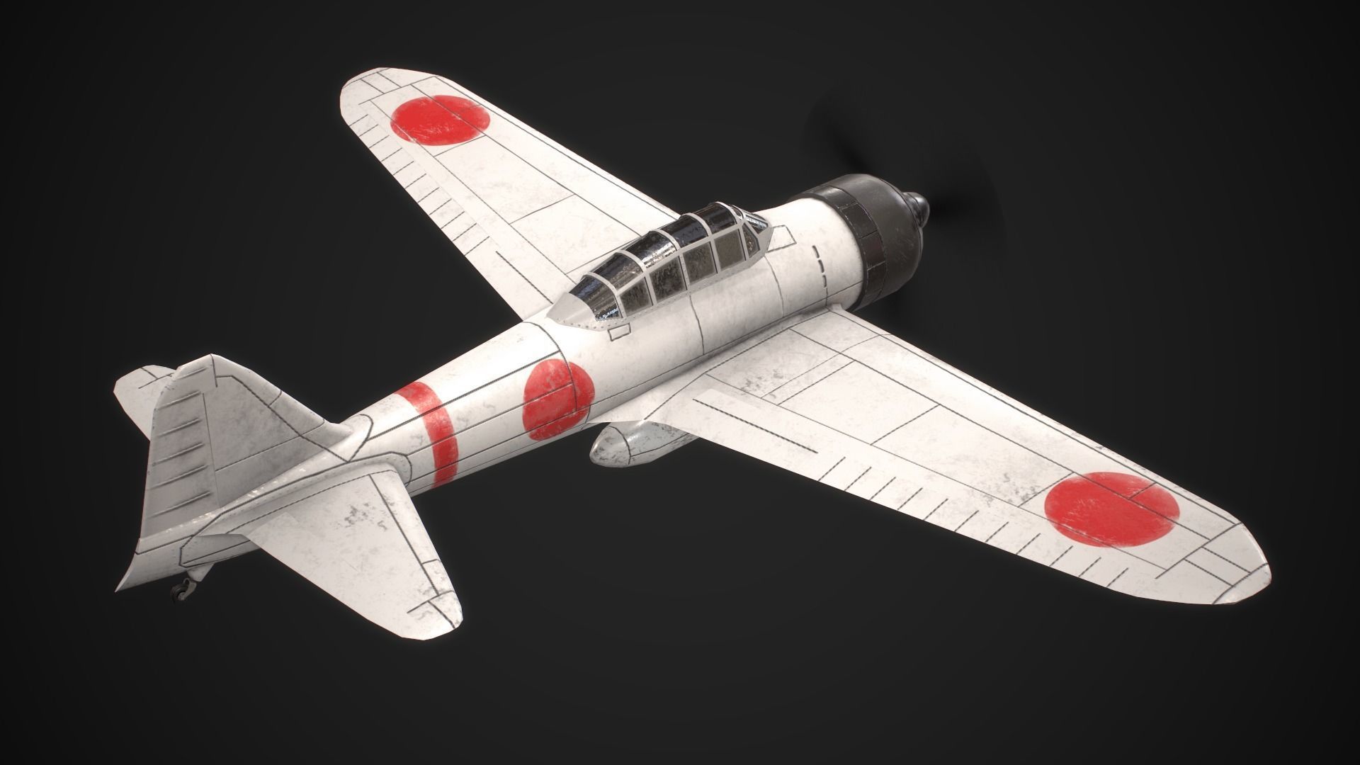 3D model Mitsubishi A6M Zero VR / AR / low-poly | CGTrader
