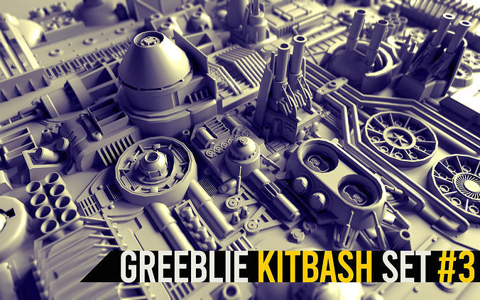 Greeblie Kitbash Set 3 3D model | CGTrader