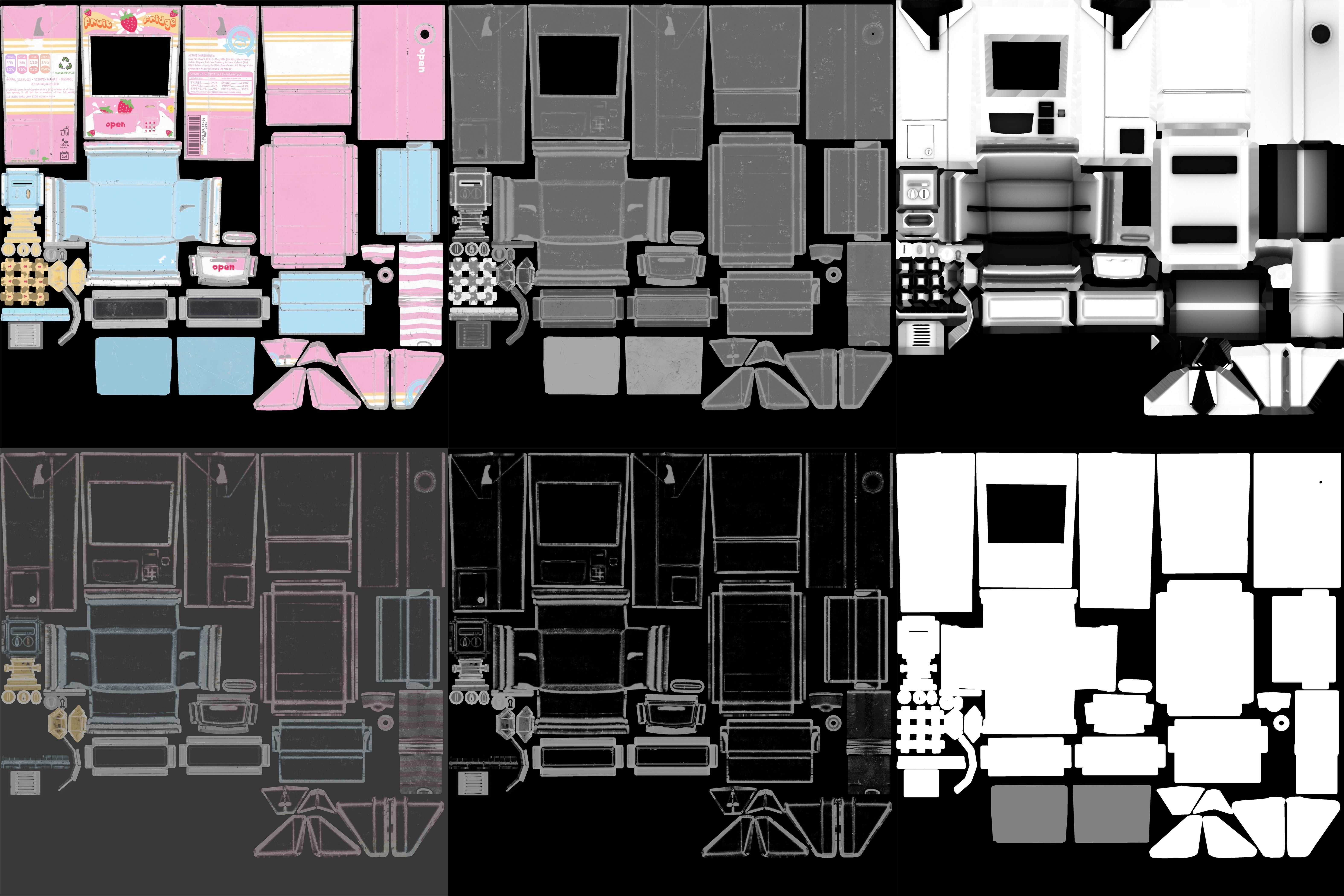 3D model Cute Stylized Vending Machine PBR Low Poly VR / AR / low-poly ...