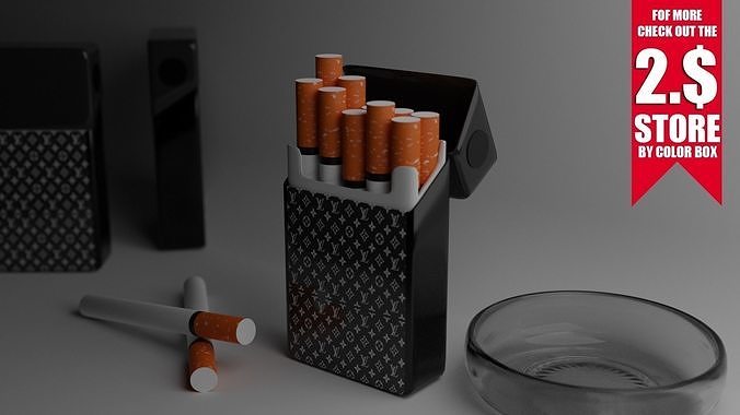 FANCY CIGARETTE PACK 3D model rigged | CGTrader