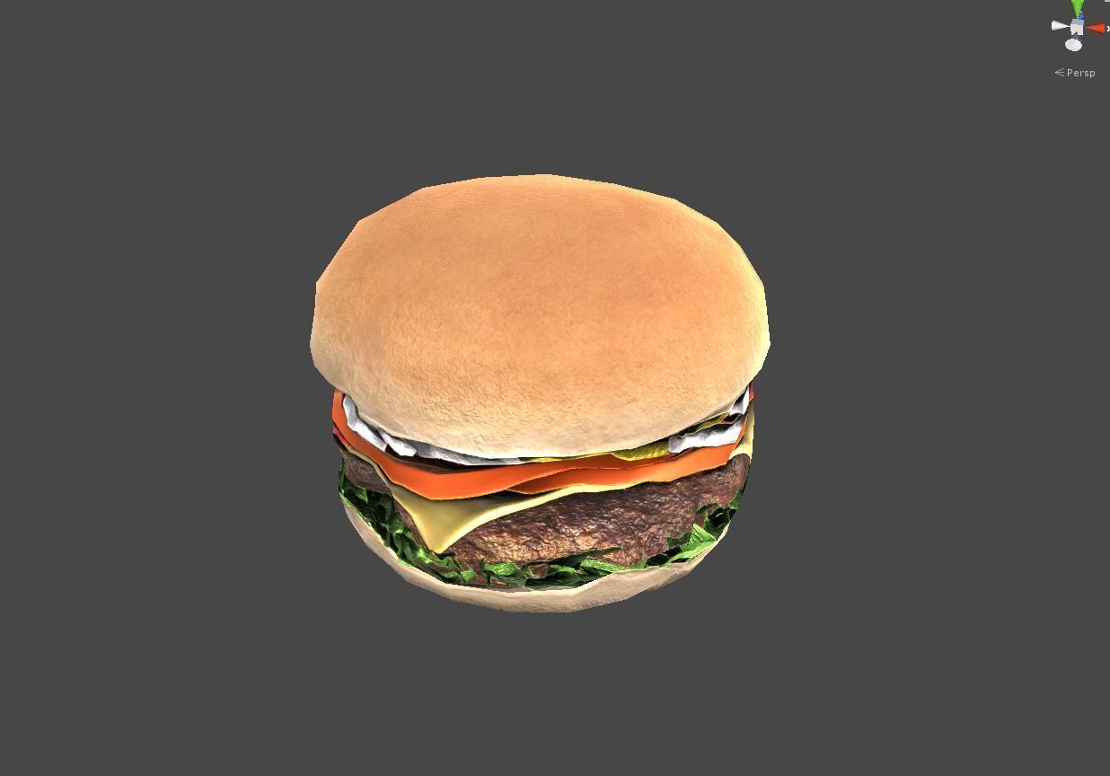 3D model burger with meat and cheese VR / AR / low-poly | CGTrader