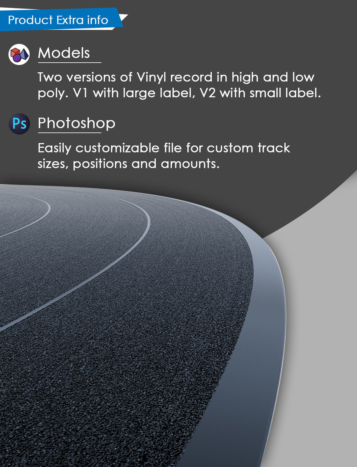 3D model Vinyl Record VR / AR / low-poly | CGTrader
