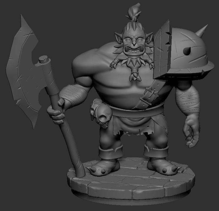 orc statue figure 3D model | CGTrader