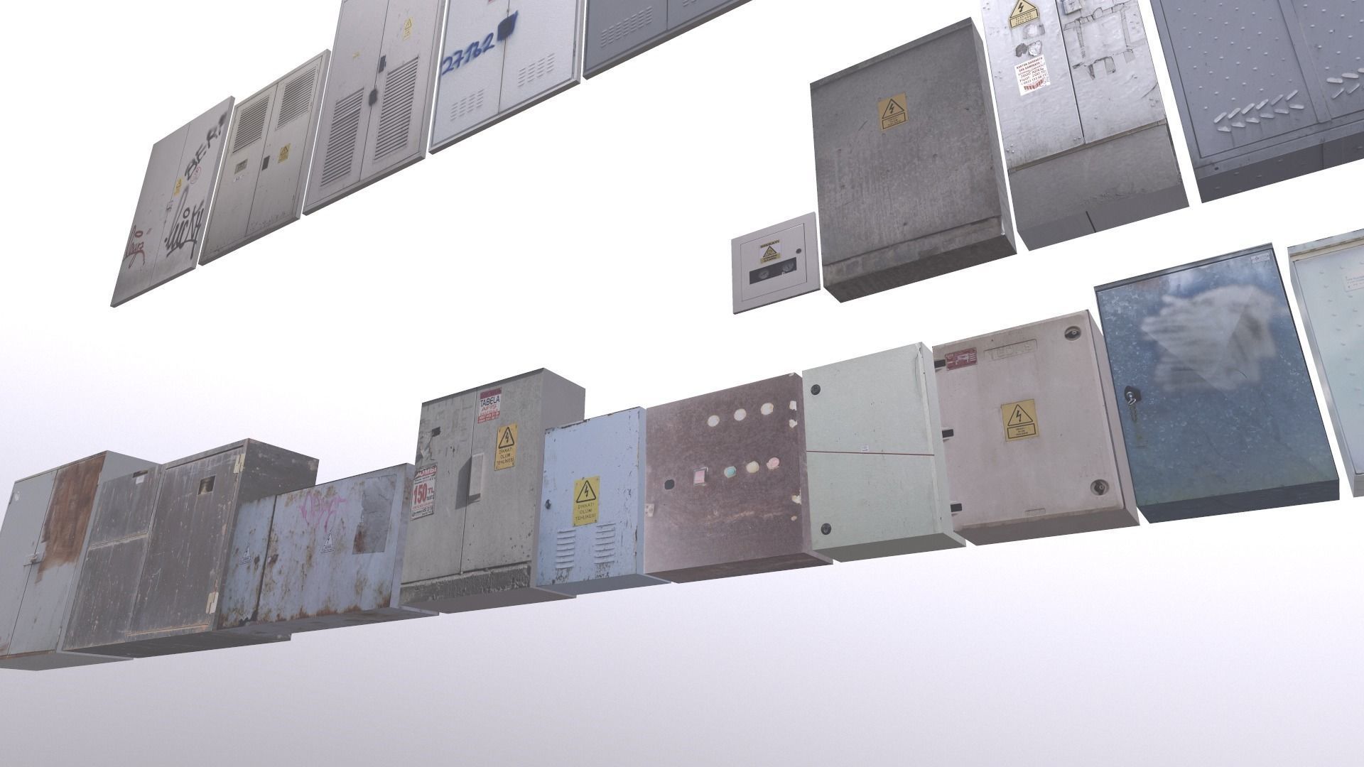 3D model 21 Electric Box Asset in one map VR / AR / low-poly | CGTrader