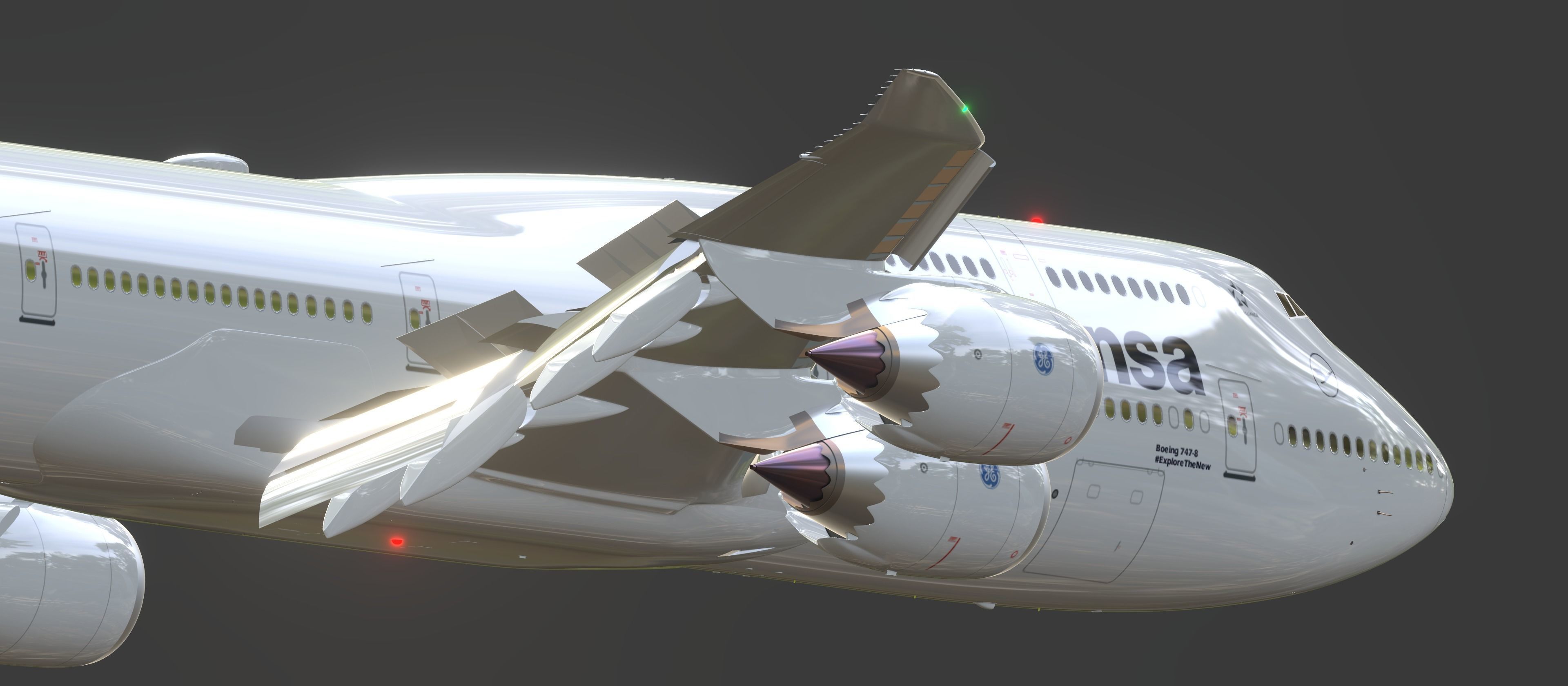 Boeing 747-8i 3D model | CGTrader
