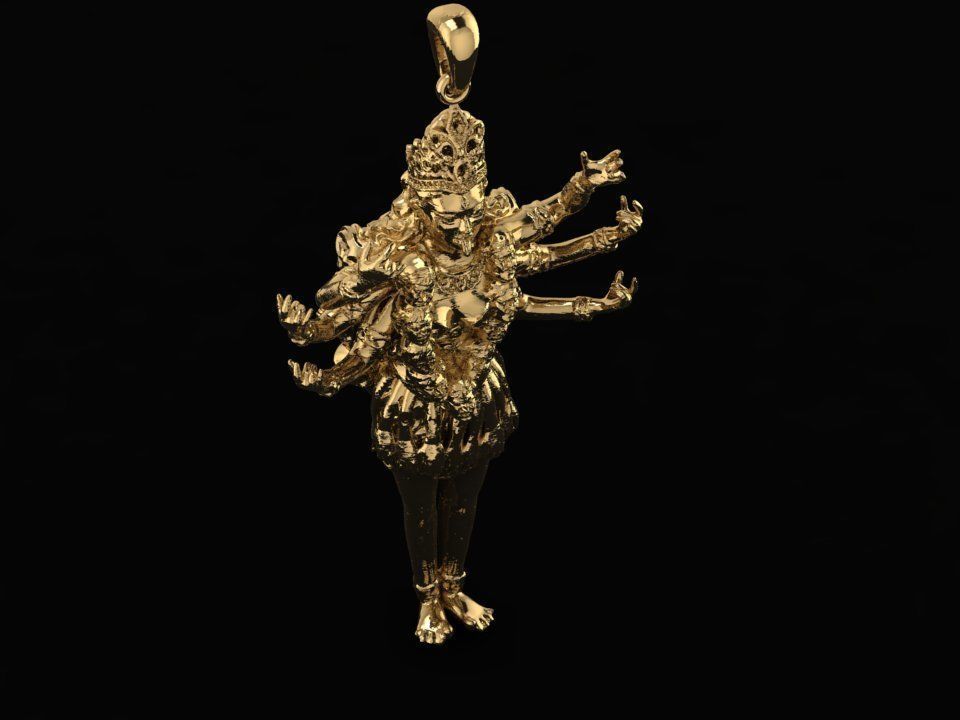 indian god jewel pendant 3d 3D model | CGTrader