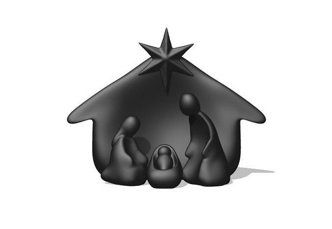 Holy Nativity - Manger Scene 3D model 3D printable | CGTrader
