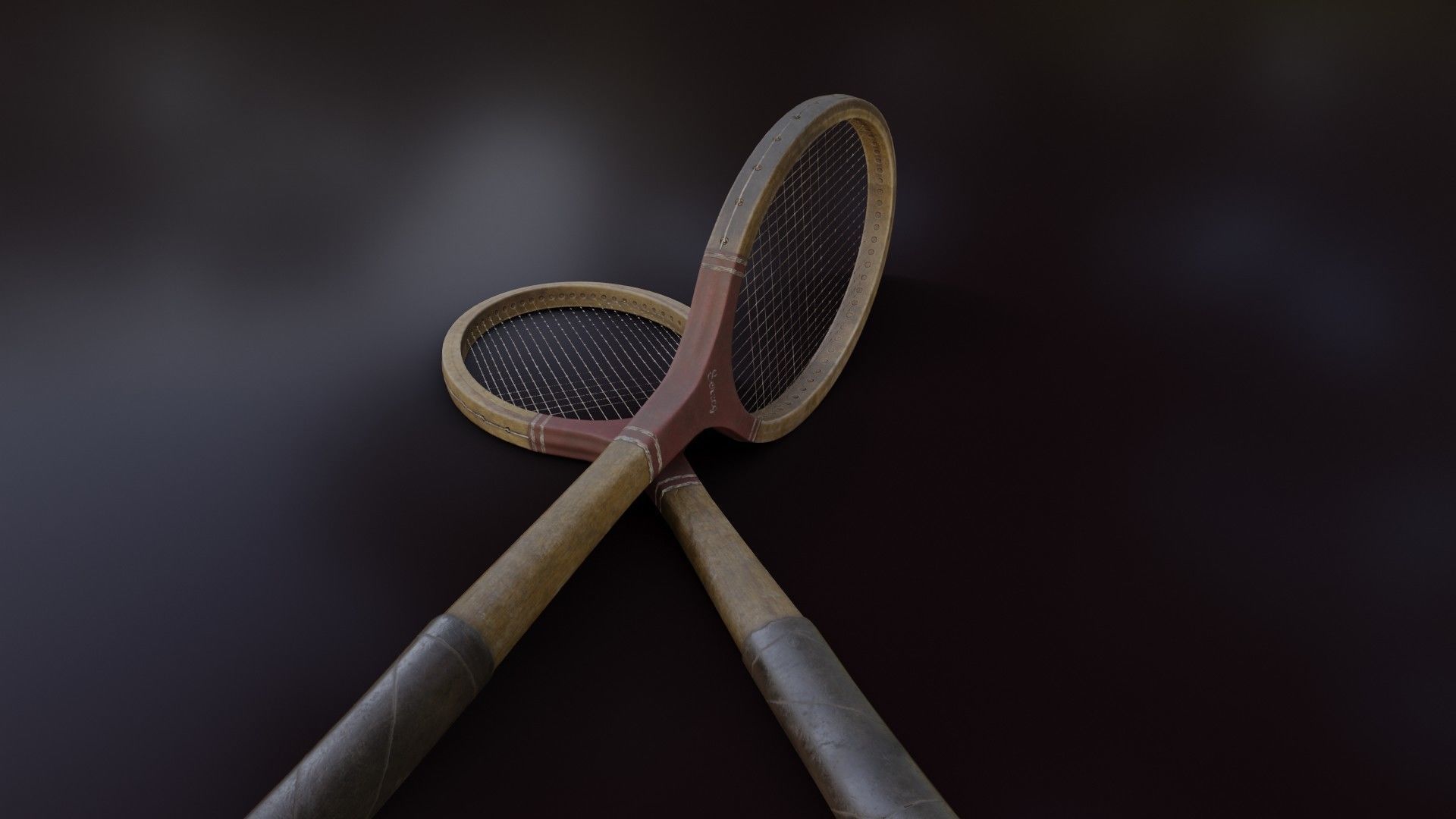 3D model Old Dirty Tennis Racket VR / AR / low-poly | CGTrader