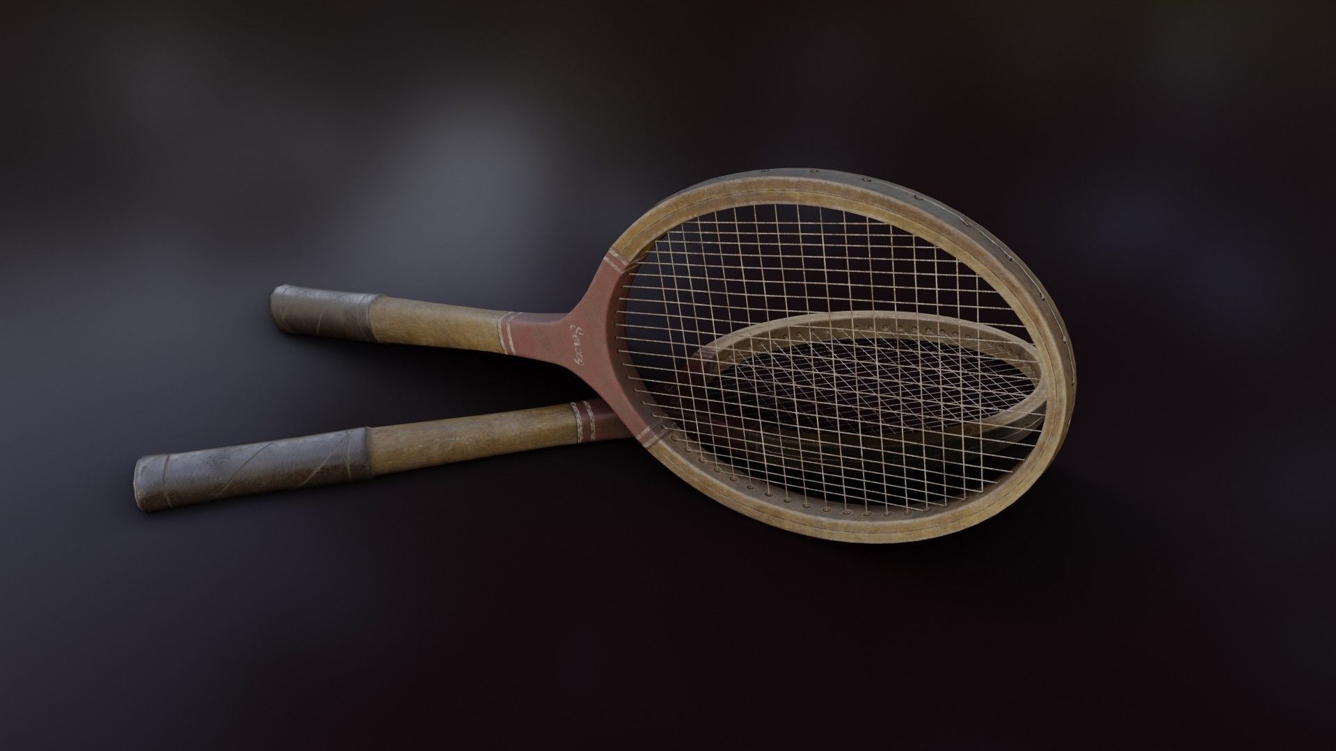 3D model Old Dirty Tennis Racket VR / AR / low-poly | CGTrader