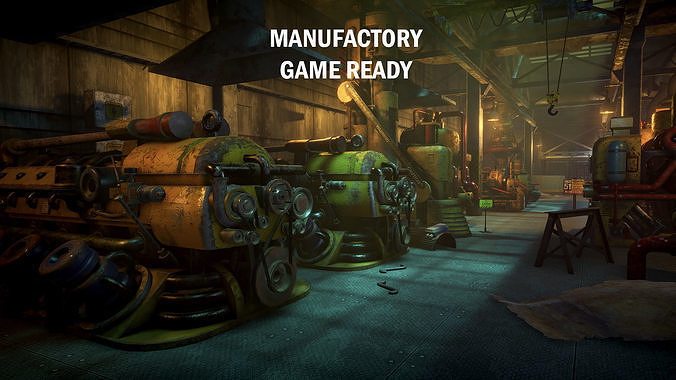 3D model Manufactory game ready VR / AR / low-poly | CGTrader
