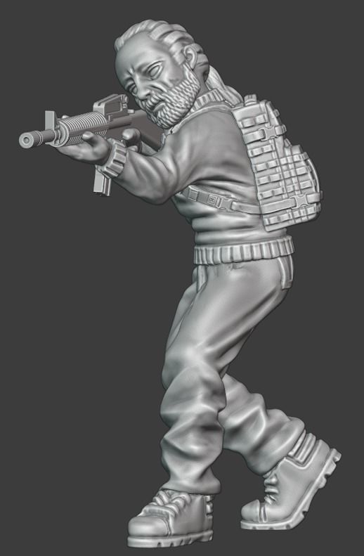 Gunmen - 28mm wargaming miniatures 3D model 3D printable | CGTrader