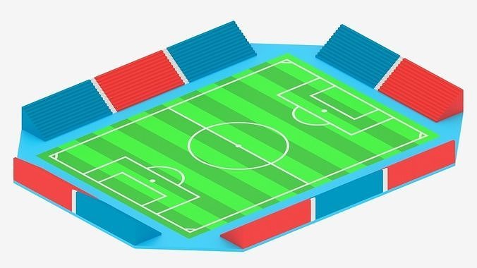 3D model Football Field VR / AR / low-poly | CGTrader