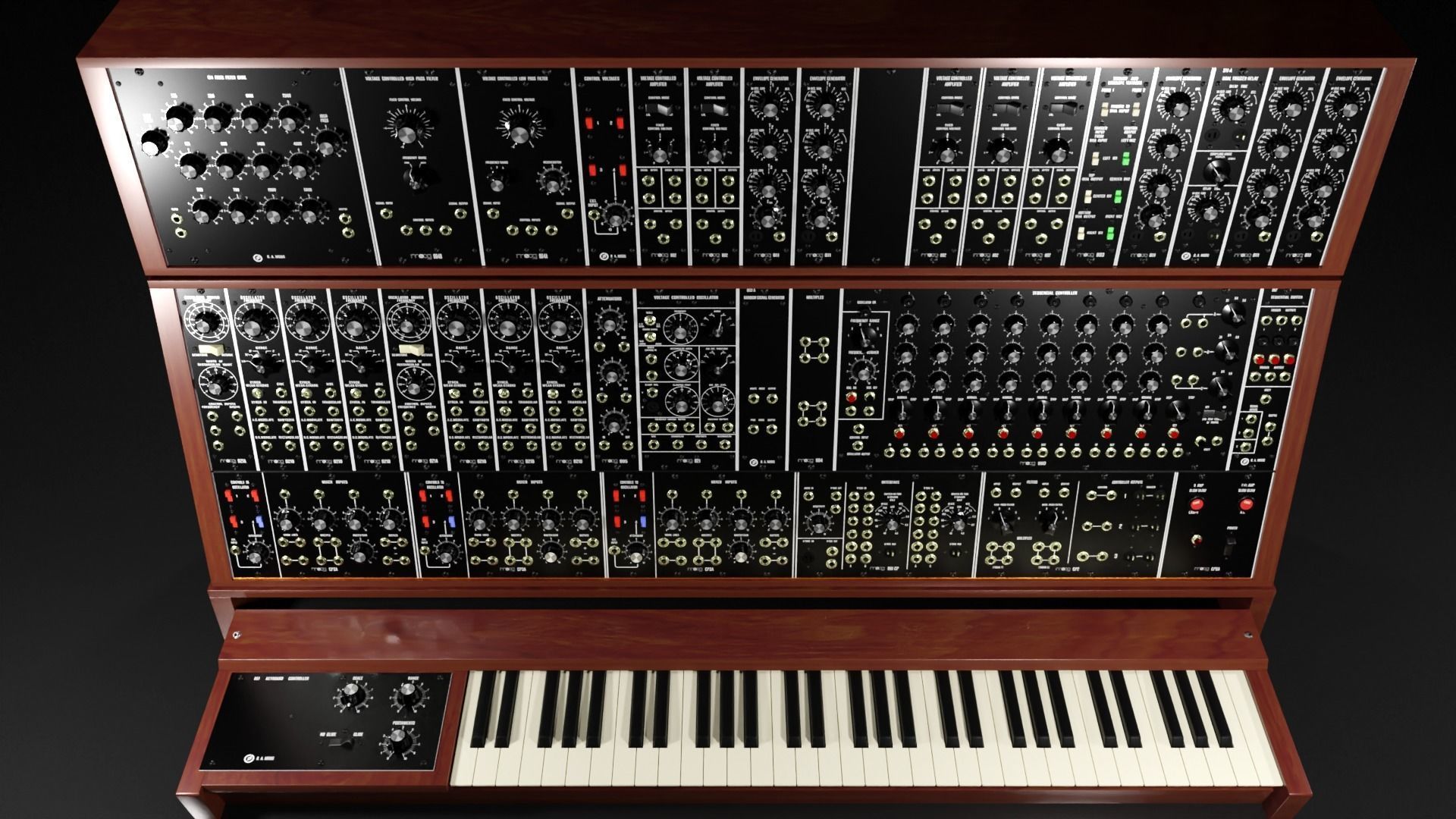 Synthesizer Moog Modular 55 3D model | CGTrader