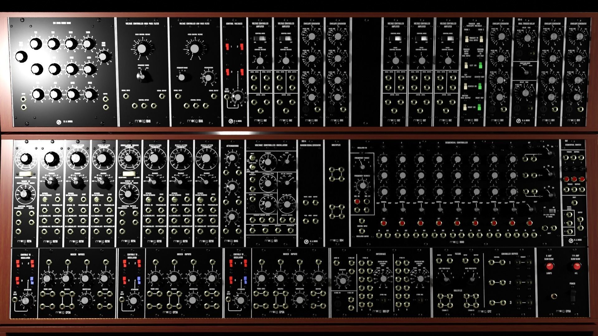 Synthesizer Moog Modular 55 3D model | CGTrader