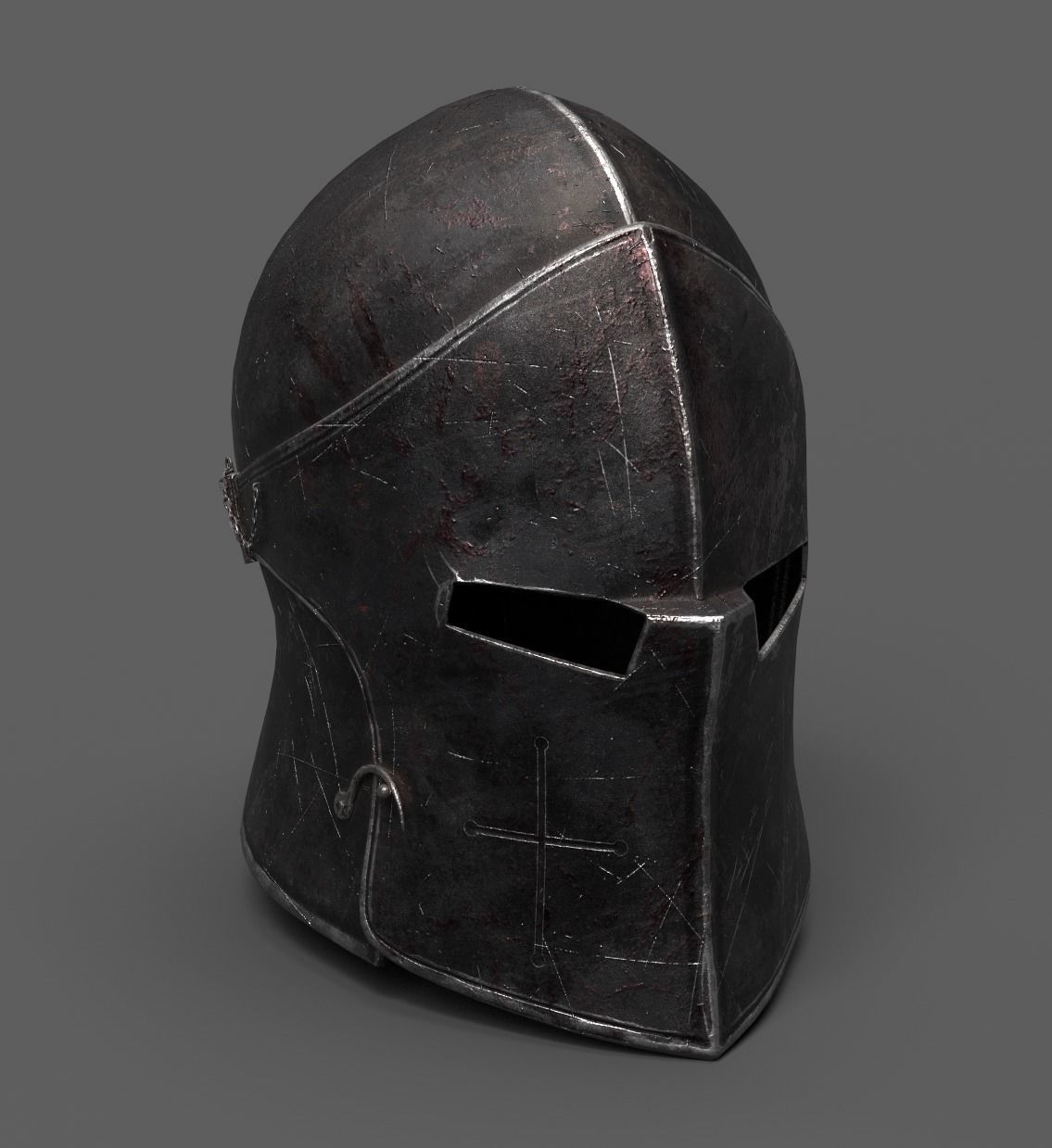 3D model Medieval Knight Helmet x 3 Textures VR / AR / low-poly | CGTrader