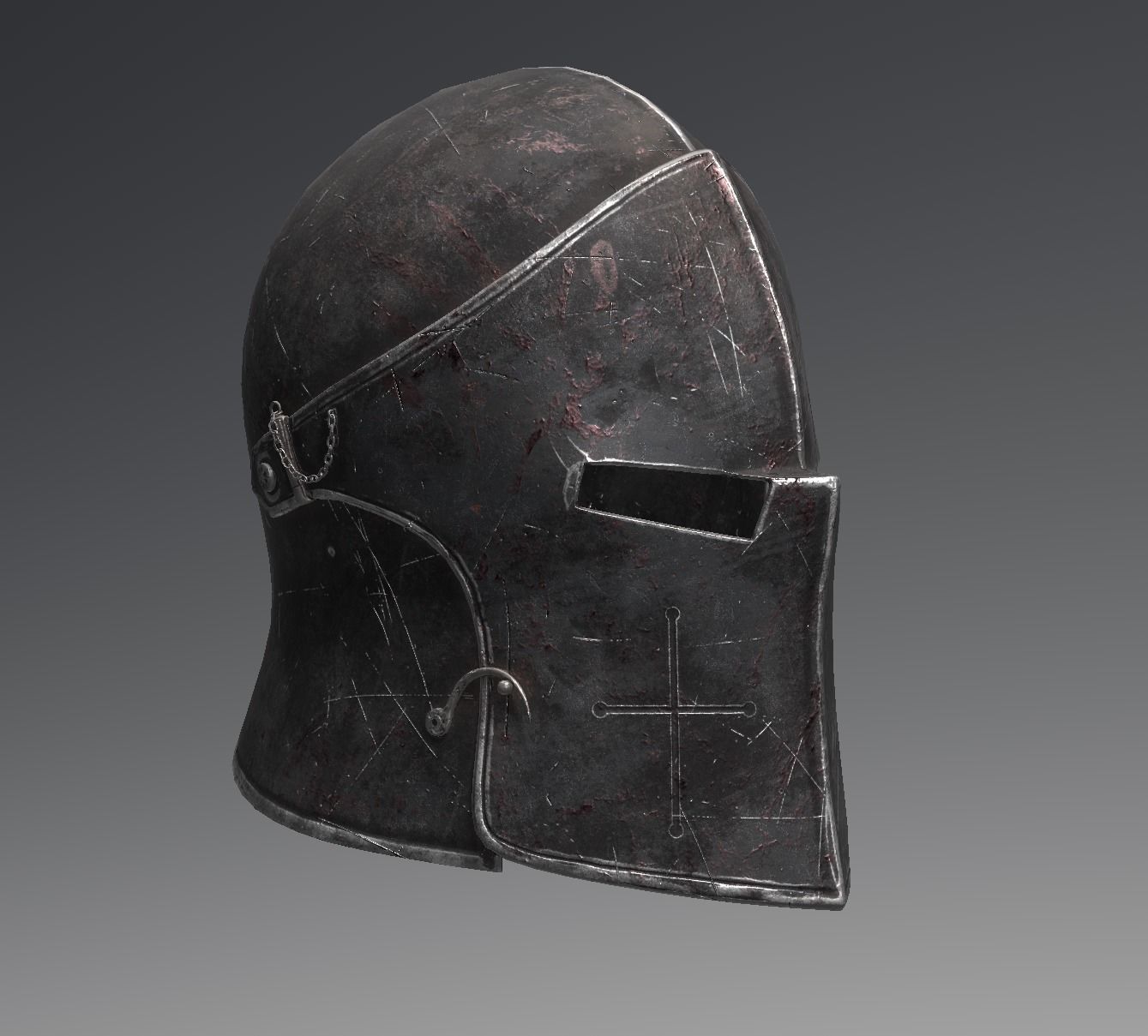 3D model Medieval Knight Helmet x 3 Textures VR / AR / low-poly | CGTrader