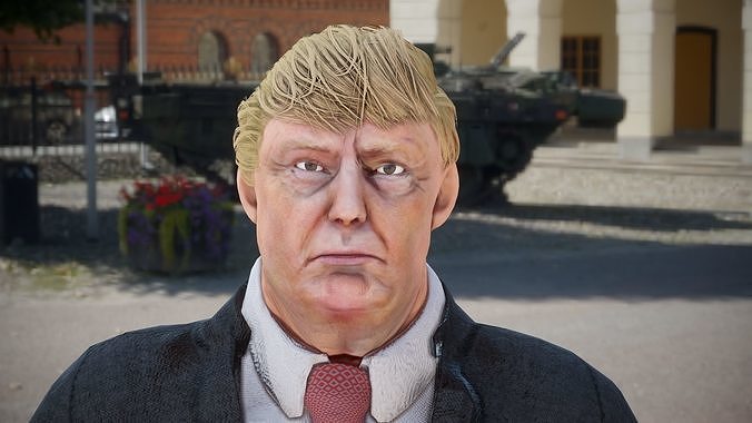 3D model President Donald Trump GameReady model VR / AR / low-poly ...