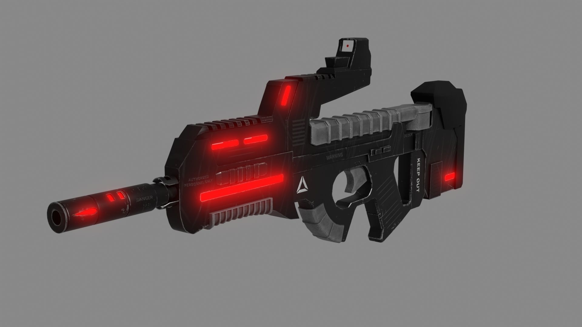 3D model Sci-fi Submachine Gun Weapon 3d Model VR / AR / low-poly ...
