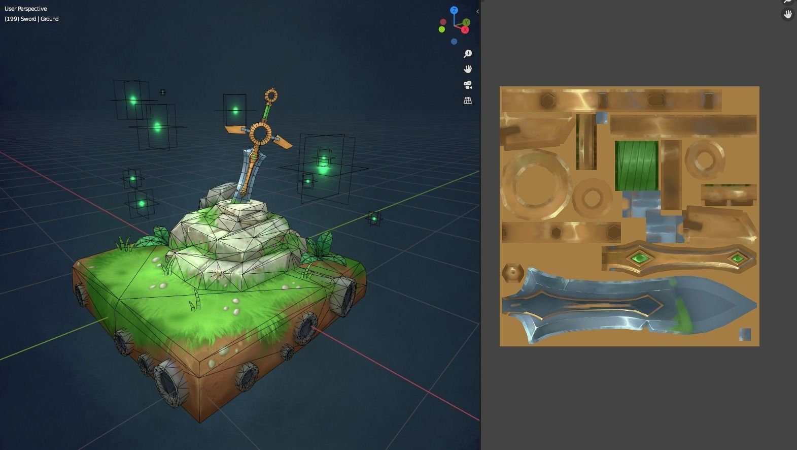 3D model Sword scene VR / AR / low-poly | CGTrader