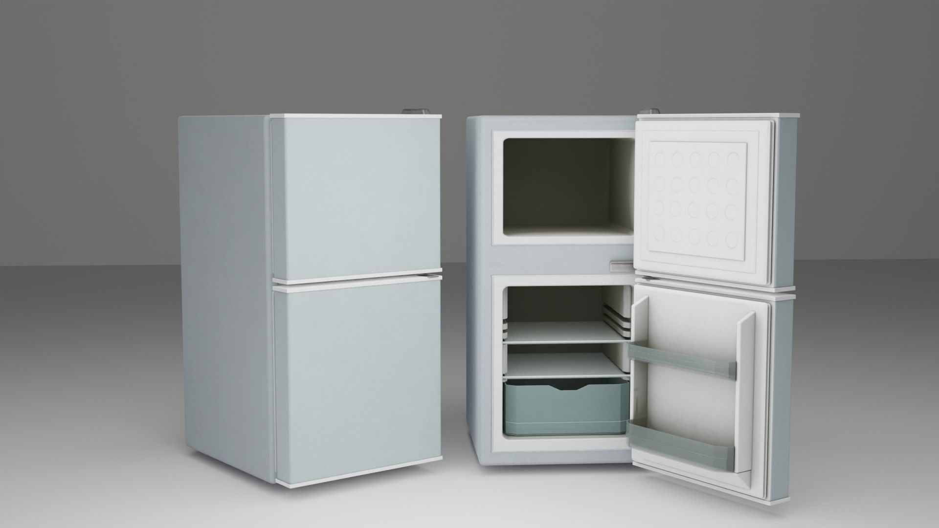 3D model refrigerator 3d model two refrigerators VR / AR / low-poly ...