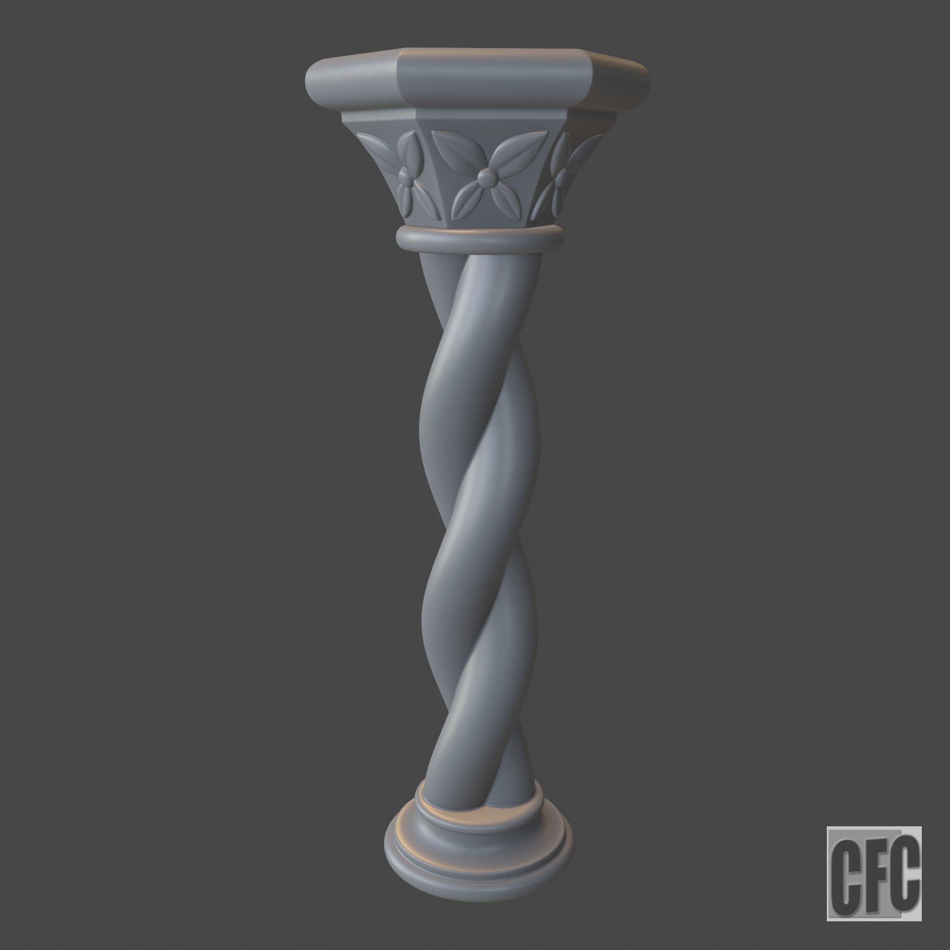 Goth Column - 3d model for CNC - GothColumnCFC07 3D model 3D printable ...