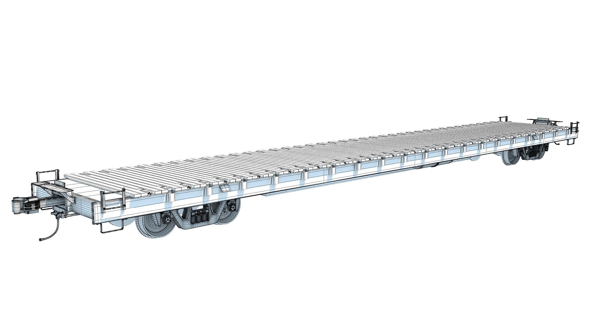 Flat Railroad Car 3D model | CGTrader