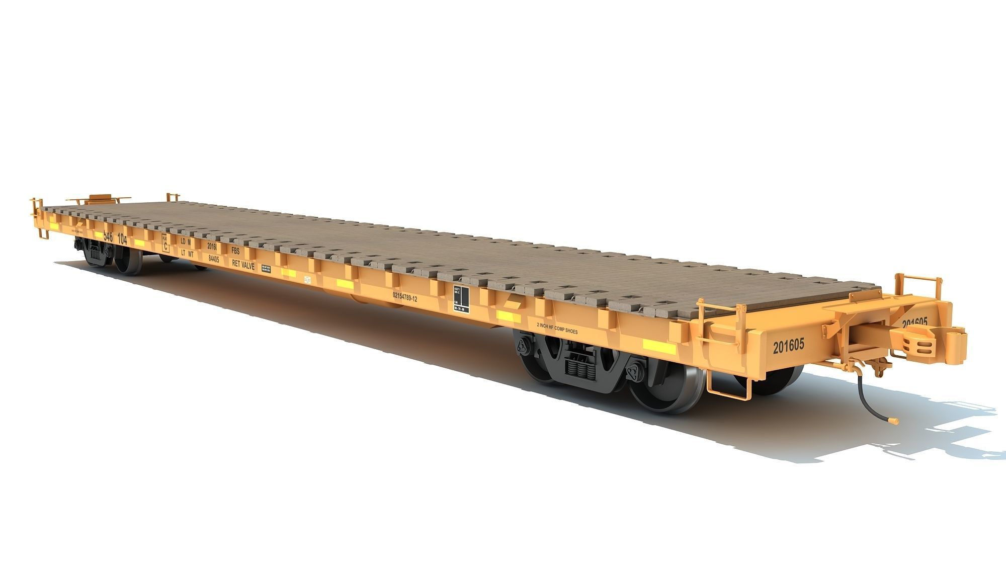 Flat Railroad Car 3D model | CGTrader