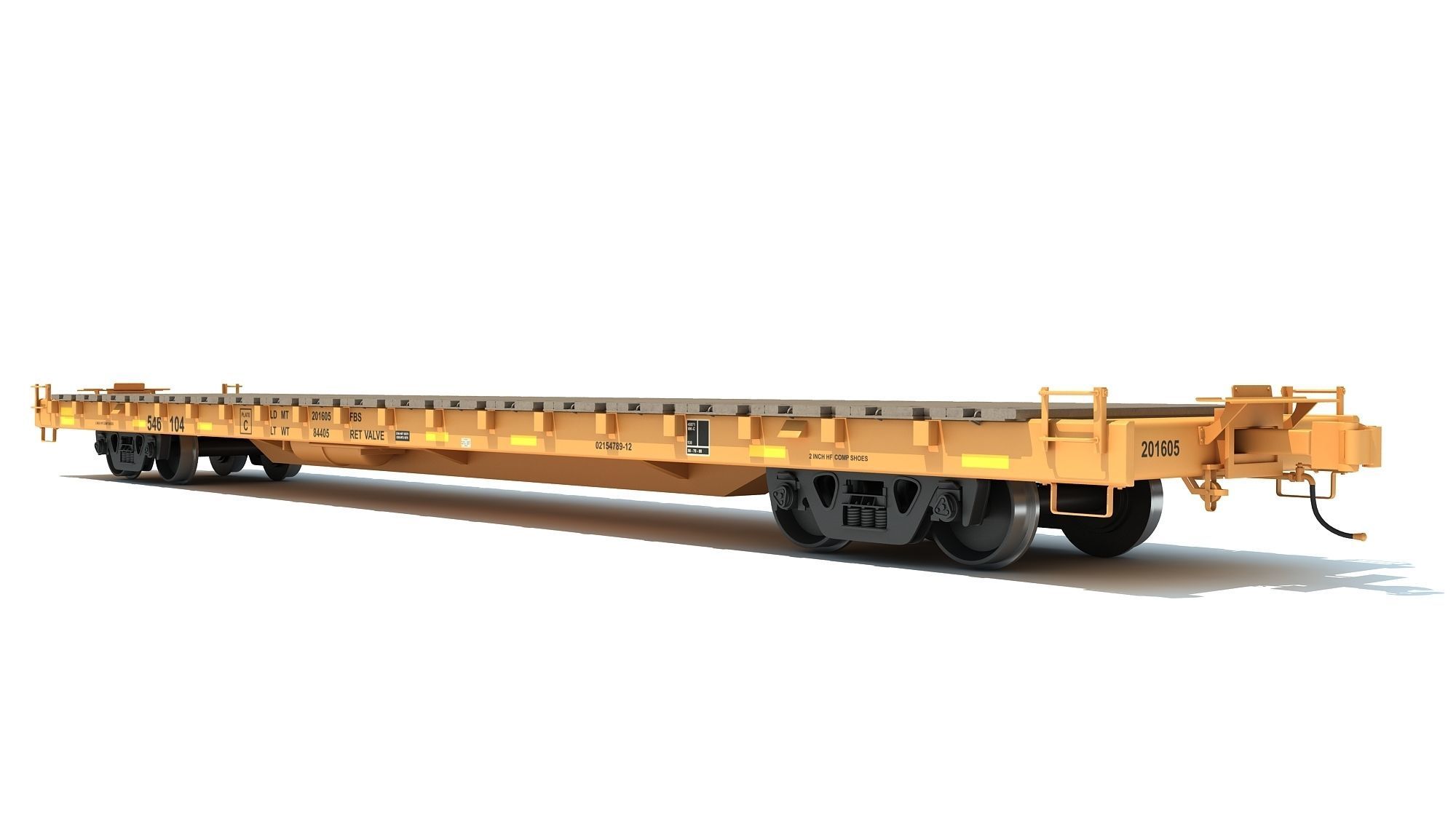 Flat Railroad Car 3D model | CGTrader