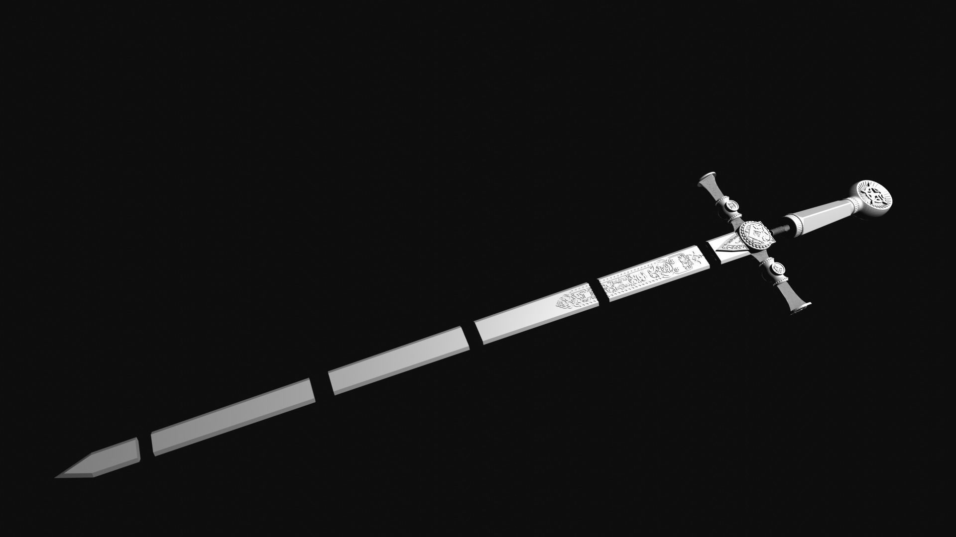 Masonic Ceremonial Sword - Ready 3D Printing - 3D model 3D printable ...