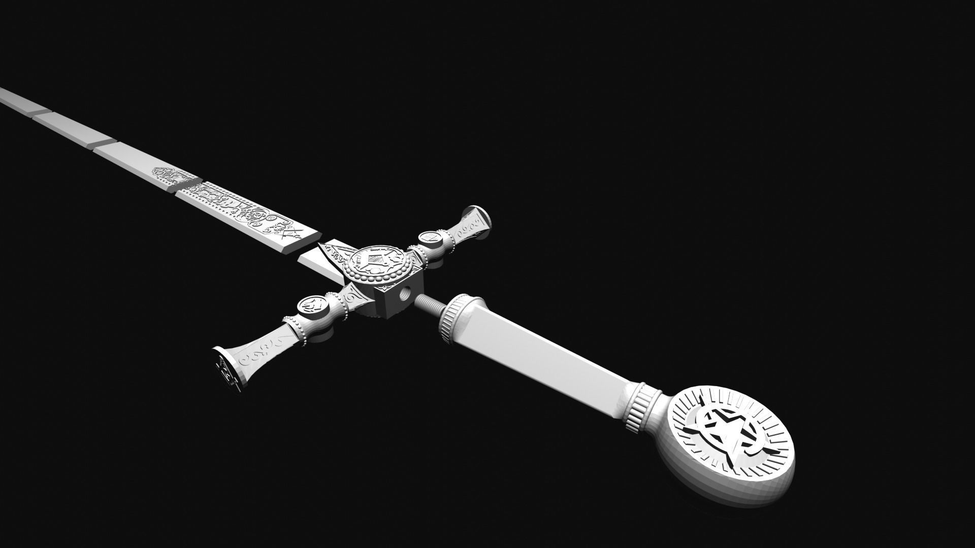 Masonic Ceremonial Sword - Ready 3D Printing - 3D model 3D printable ...