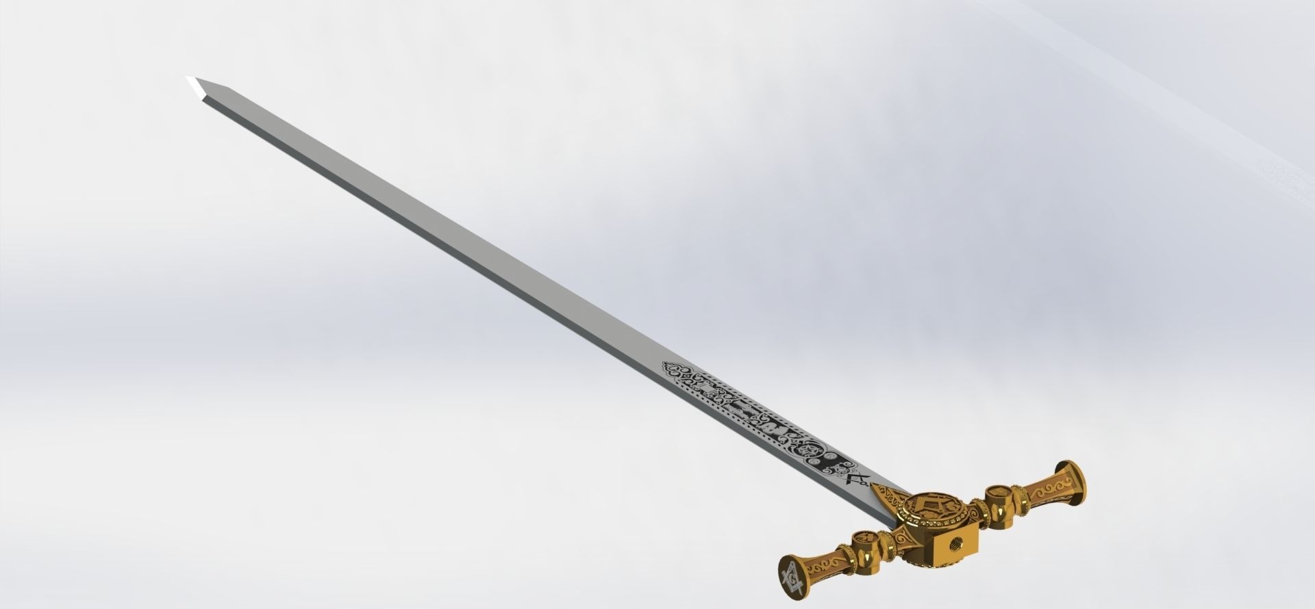 Masonic Ceremonial Sword - Ready 3D Printing - 3D model 3D printable ...