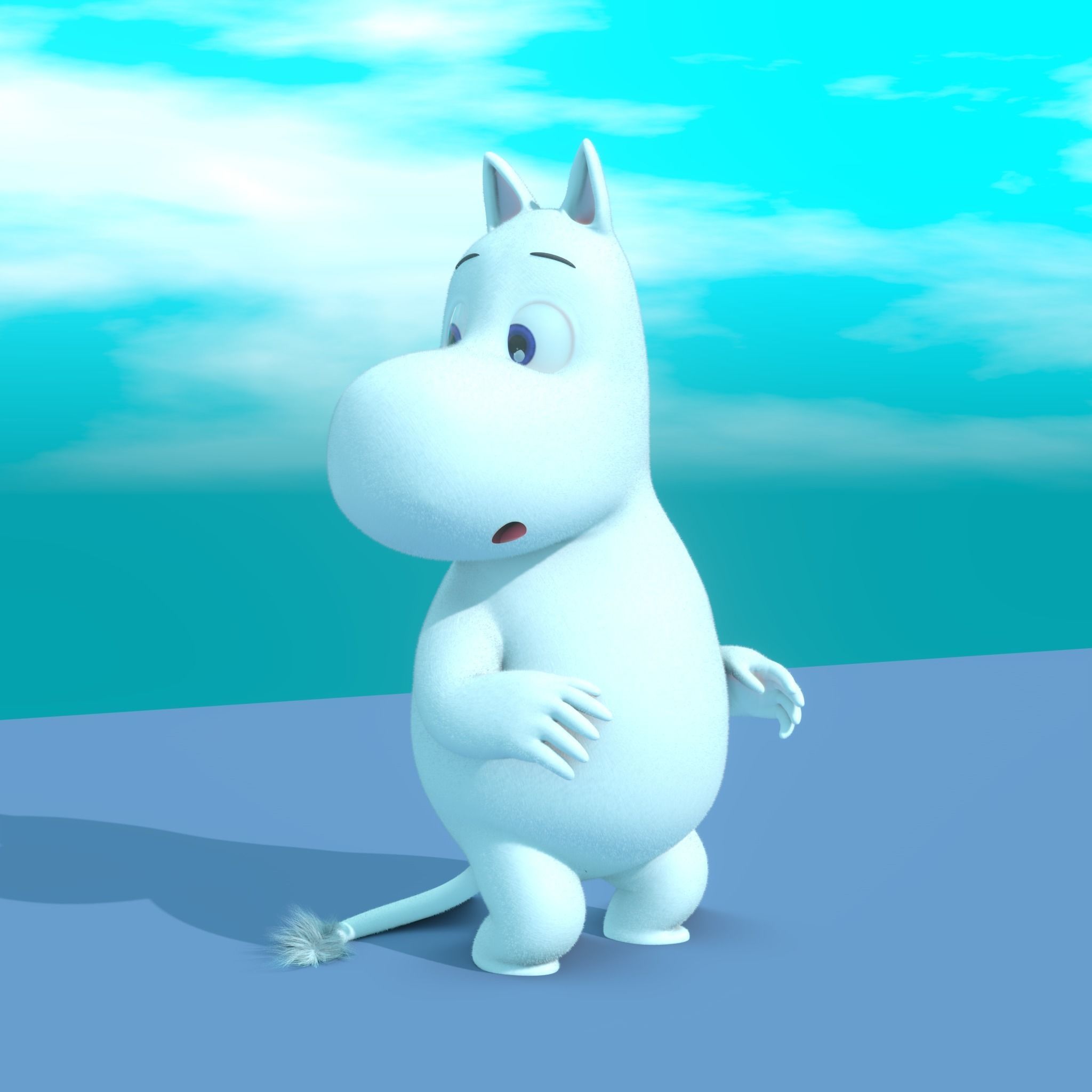 3D Moomintroll Fully Rigged Fanmade | CGTrader