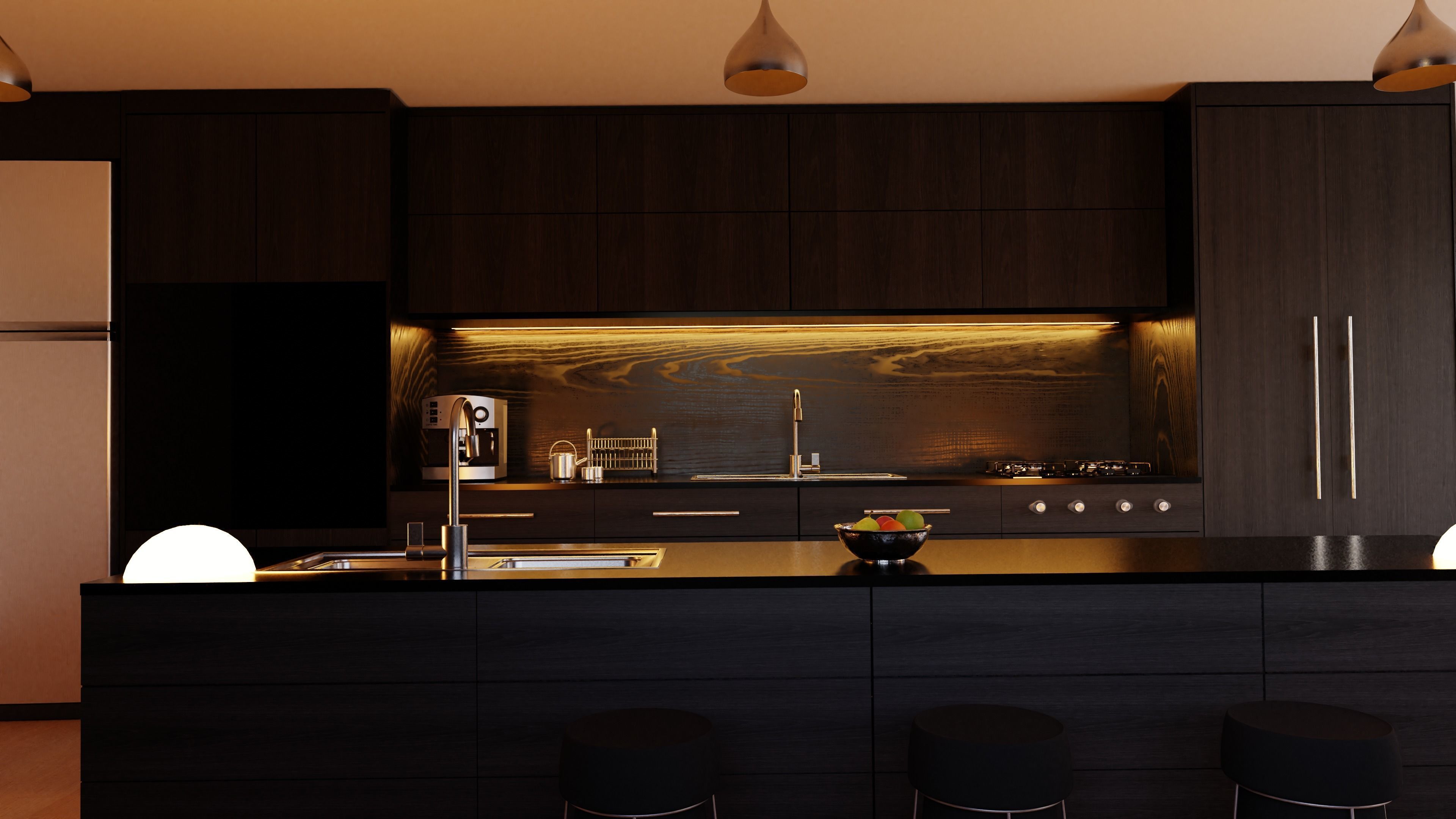 blender modern kitchen 3D model | CGTrader