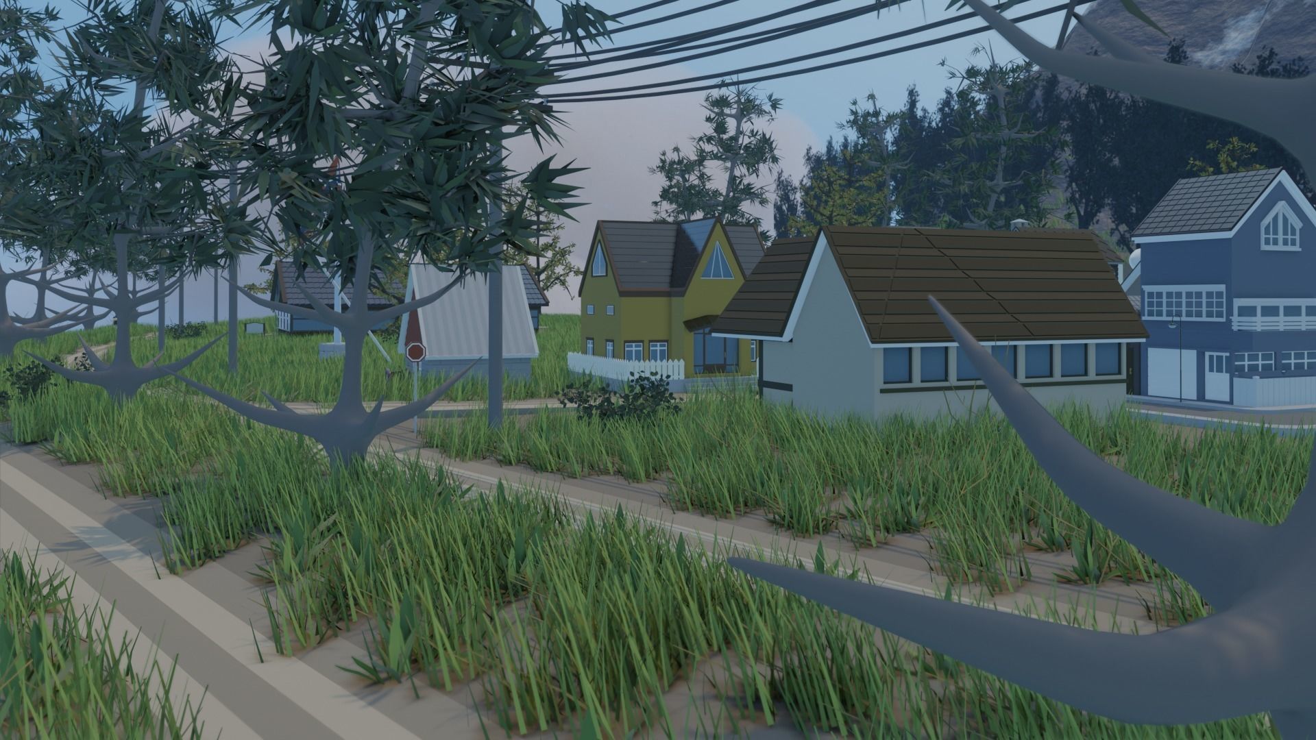 3D model Low poly town in Norway VR / AR / low-poly | CGTrader