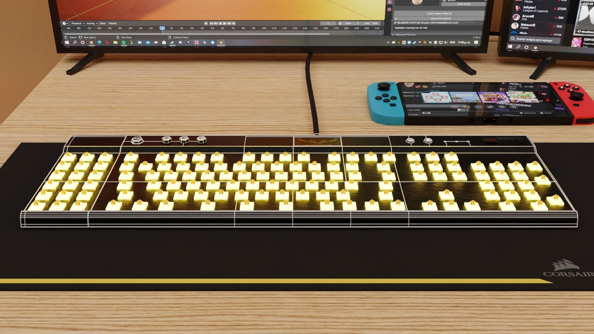 RGB Keyboard free VR / AR / low-poly 3D model | CGTrader
