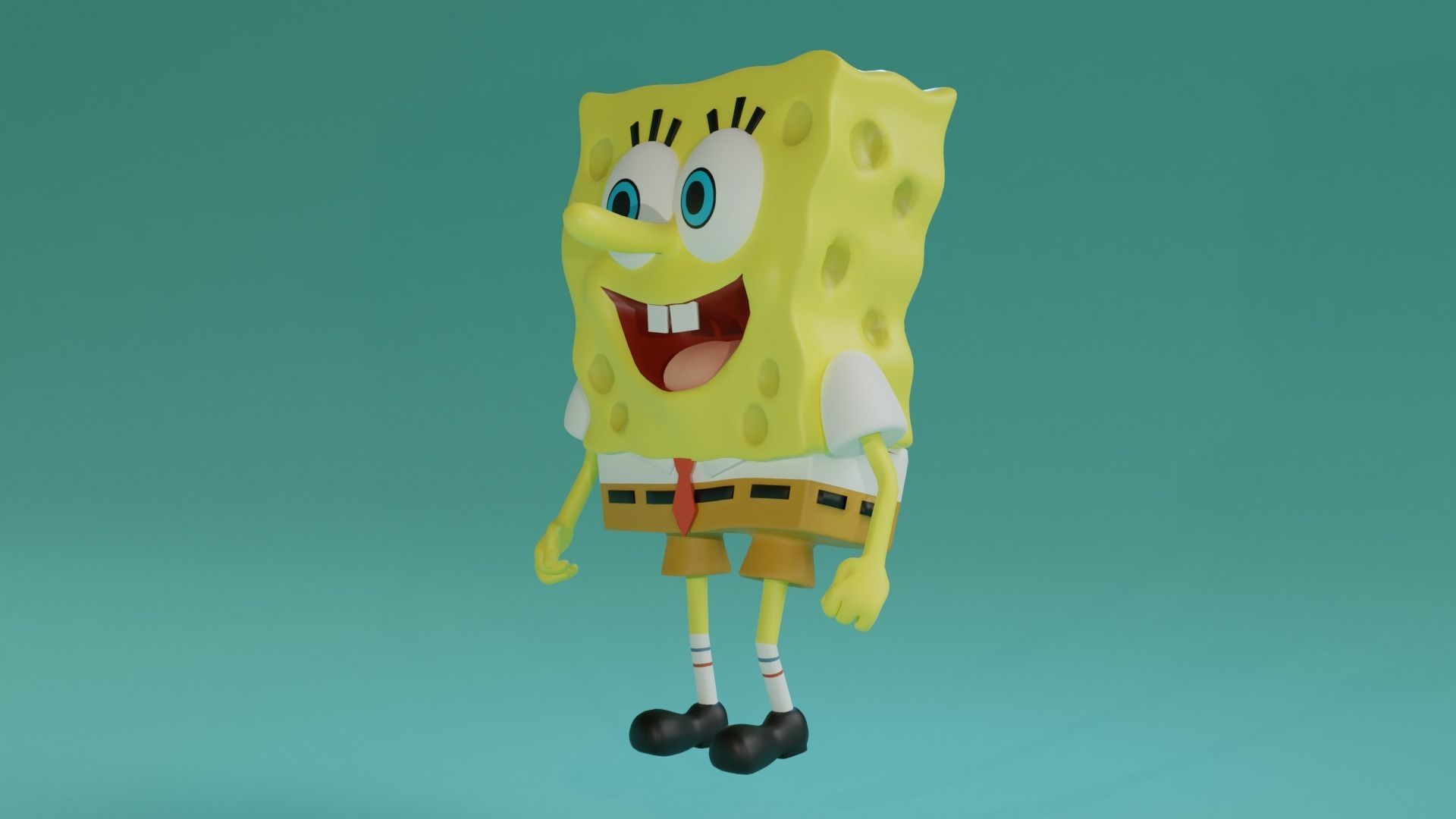 Spongebob squarepants 3D model animated rigged | CGTrader