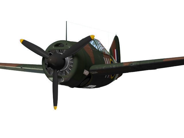 Brewster F2A Buffalo B339 3D model | CGTrader